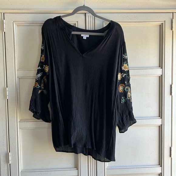 J Jill Tops Jjill Plus Size Embroidered Tunic Poshmark